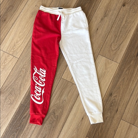 Coca Cola | Pants & Jumpsuits | Coca Cola Red And White Joggers Bold ...